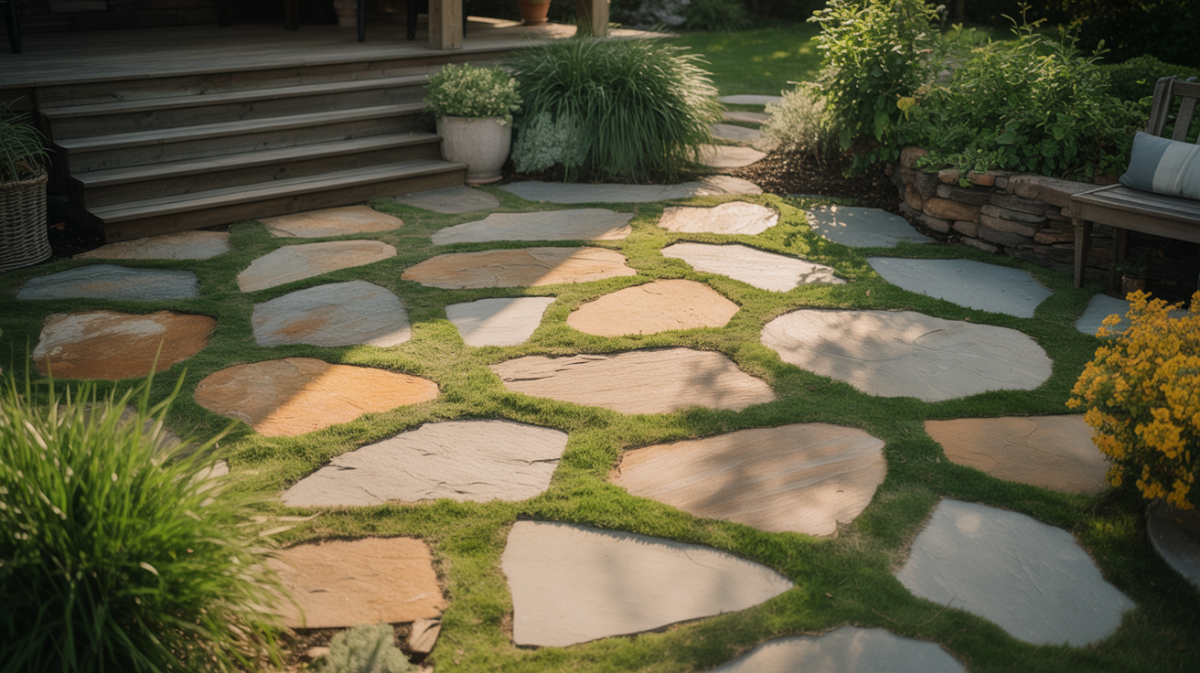 Flagstone Patio Designs – 40 Photos, Stone Types & Installation Ideas