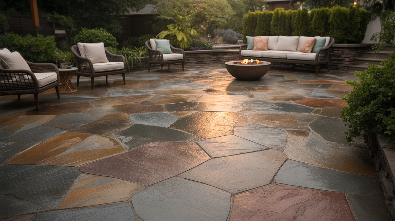 Flagstone Patio Designs – 40 Photos, Stone Types & Installation Ideas