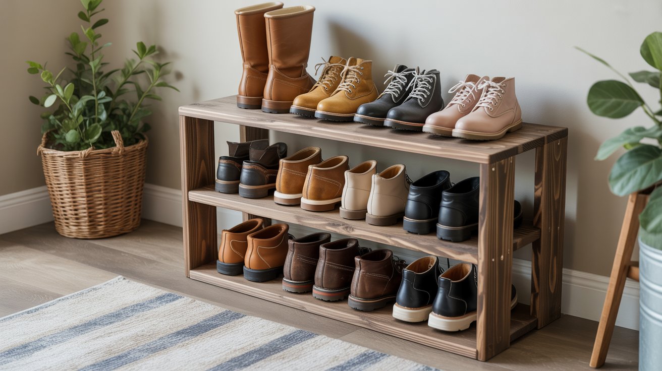 10 DIY Boot Rack Plans and Ideas to Keep Your Home Organized