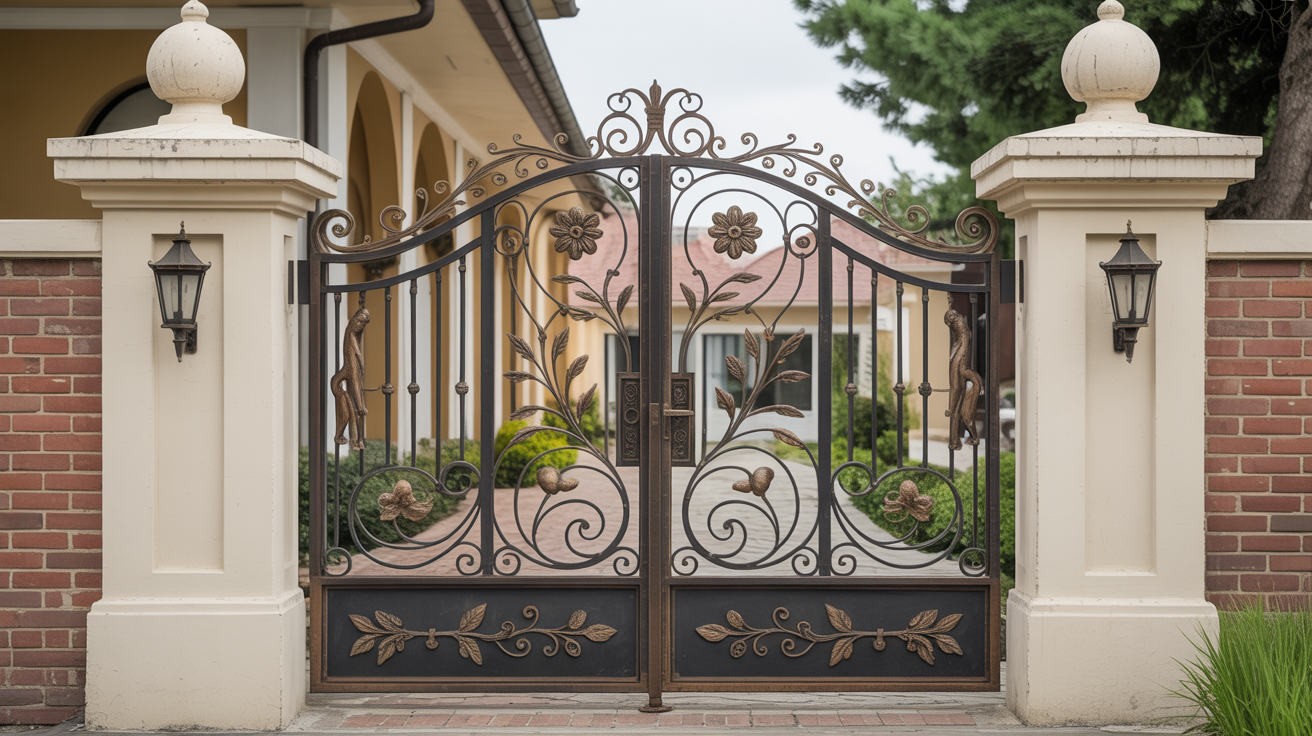 70 Ornamental Wrought Iron Gate Designs and Ideas for Fence and Driveway